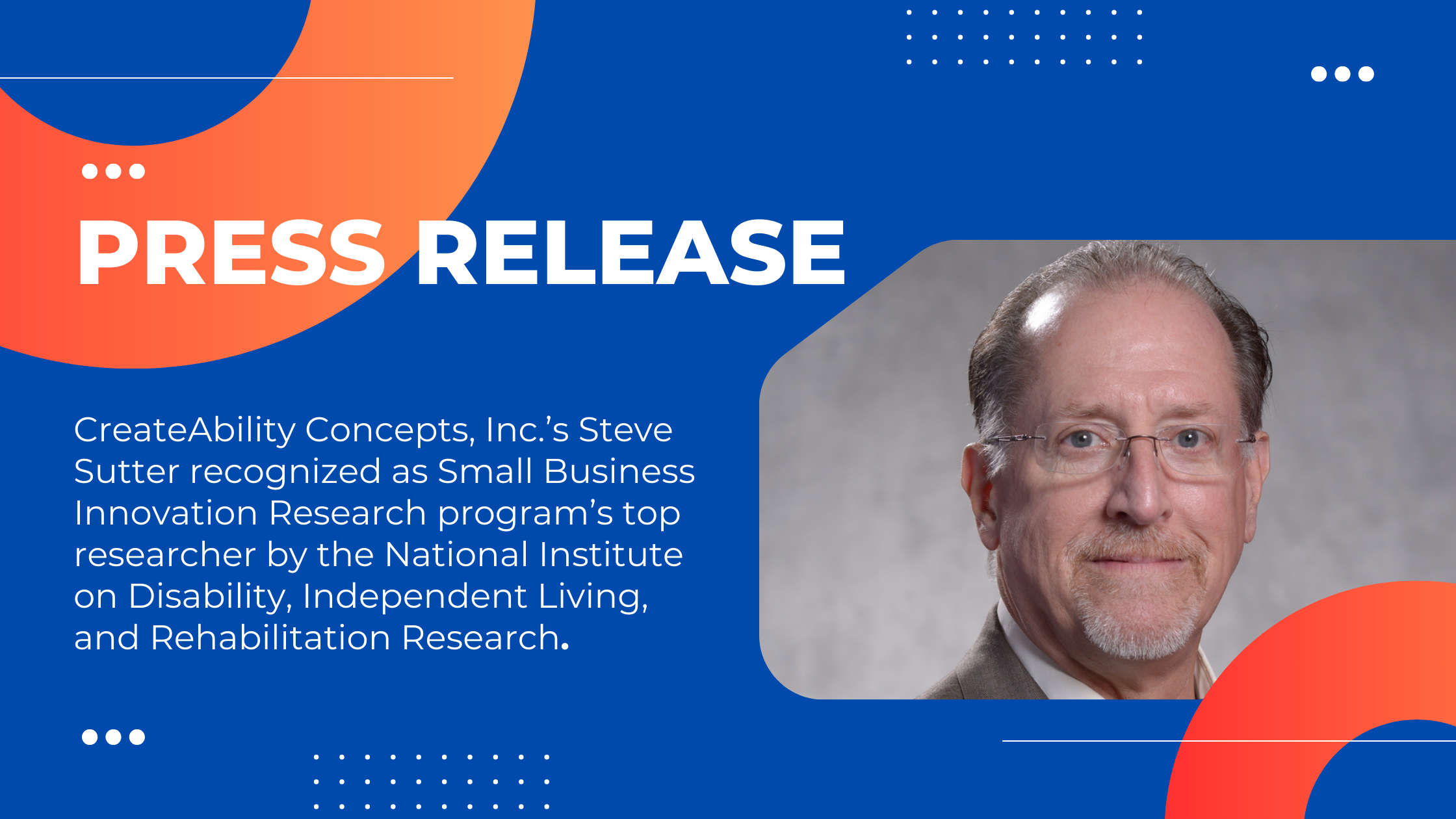 CreateAbility's Steve Sutter Designated as SBIR Top Researcher by the National Institute on ...